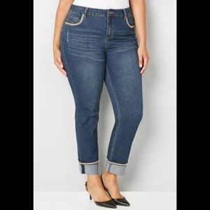 Jeans | Chevron Stitch Convertible Cuff Straight Jean | Poshmark